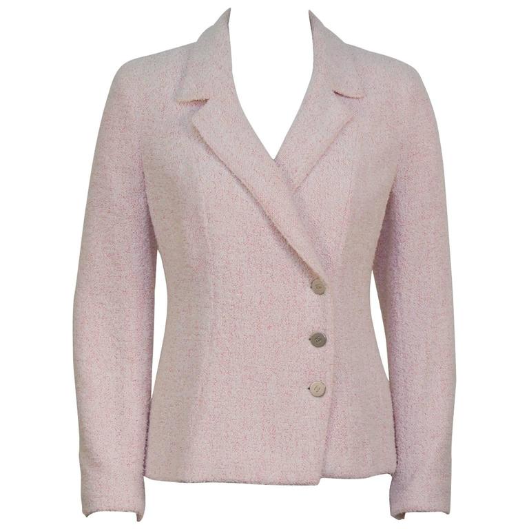 2000 Chanel Identification Baby Pink Jacket at 1stDibs