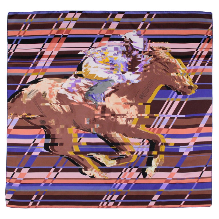 Hermes Multicolor Photo Finish 90cm Silk Scarf Designed by Dimitri ...