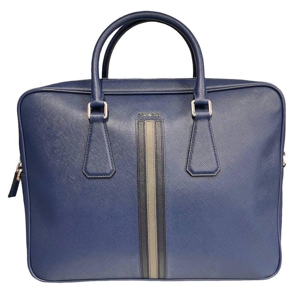 PRADA Saffiano Lux Galleria Gray Leather Ladies Tote 1BA786NZV at 1stDibs