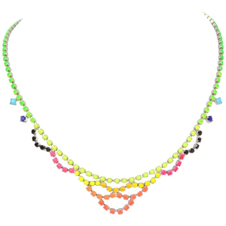 Tom Binns Multi-Colored Neon Collar Necklace For Sale at 1stDibs | tom ...