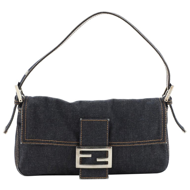 Fendi Baguette Bag Denim For Sale at 1stDibs