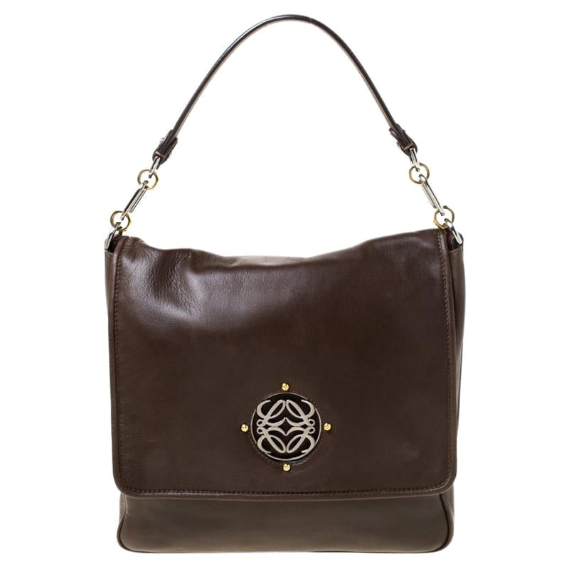 Loewe Brown Leather Shoulder Bag at 1stDibs