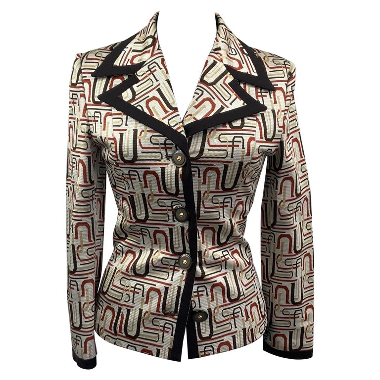 Versus Gianni Versace pattern jacket For Sale at 1stDibs
