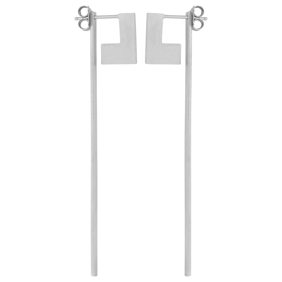 Sterling Silver Perspective Swing Extension Earrings For Sale at 1stDibs