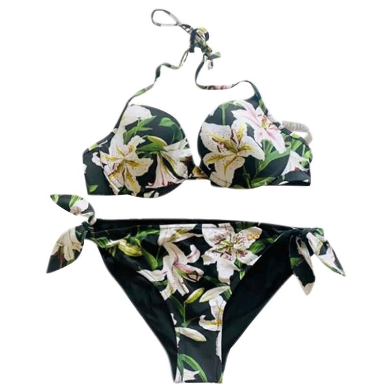 New Dolce And Gabbana Black Playing Card Print One Piece Bathing Suit