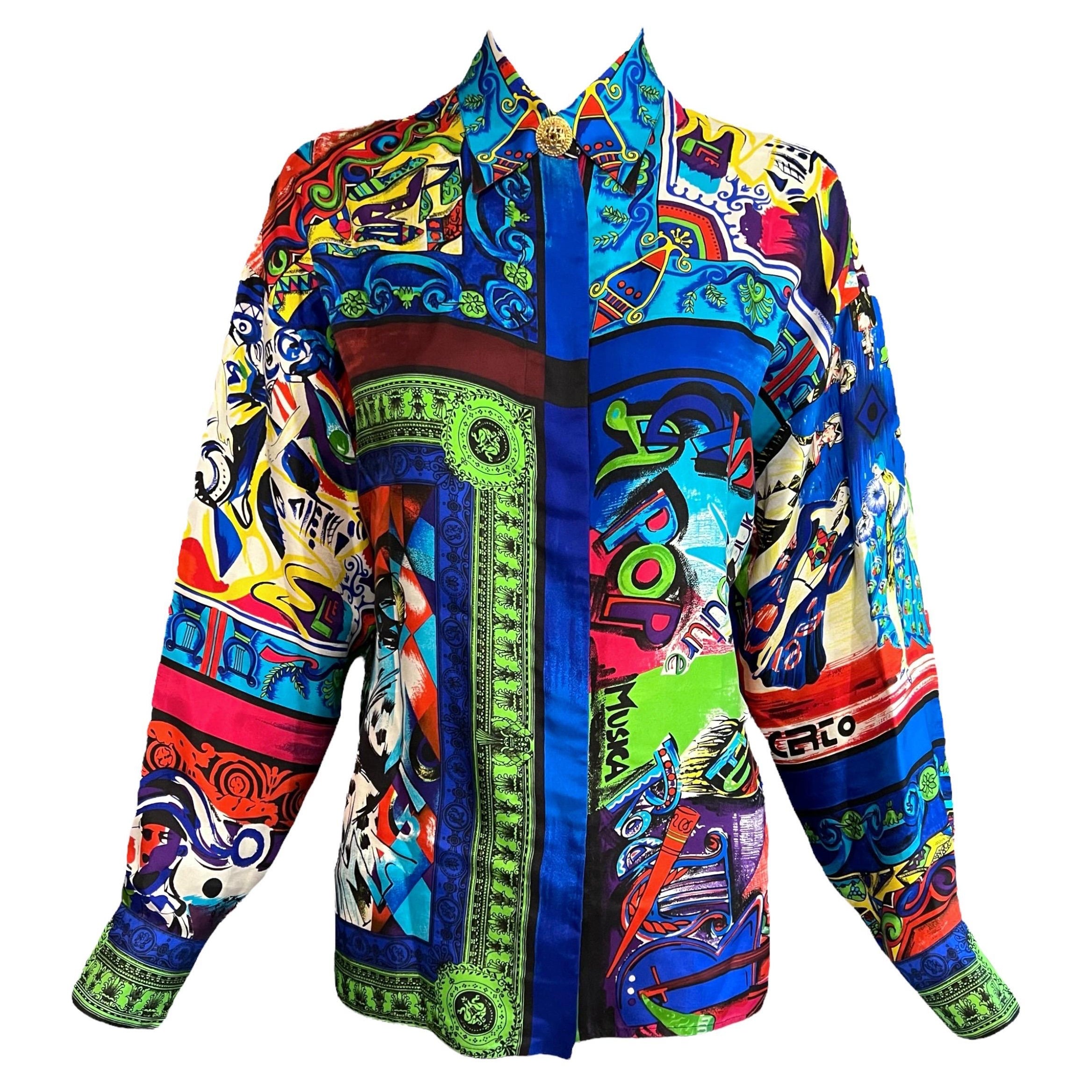 Gianni Versace Couture Colour Floral Print Tank Top For Sale at 1stDibs