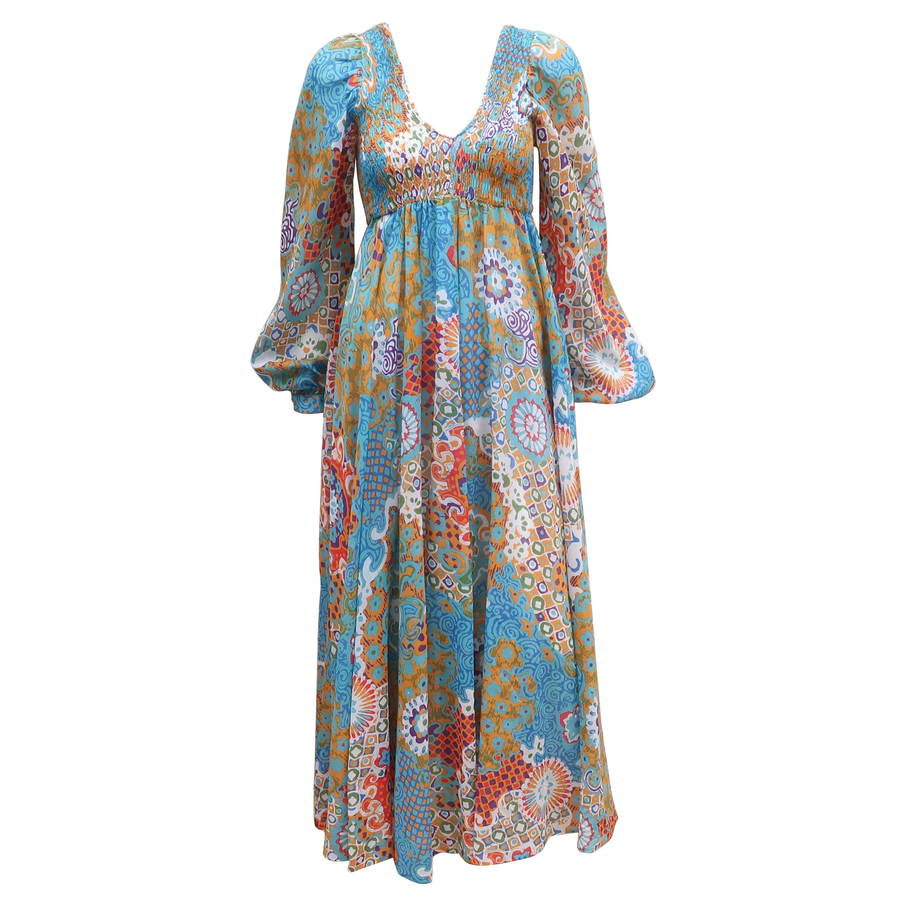 Colorful Versace Versus Pleated Sun Dress at 1stDibs