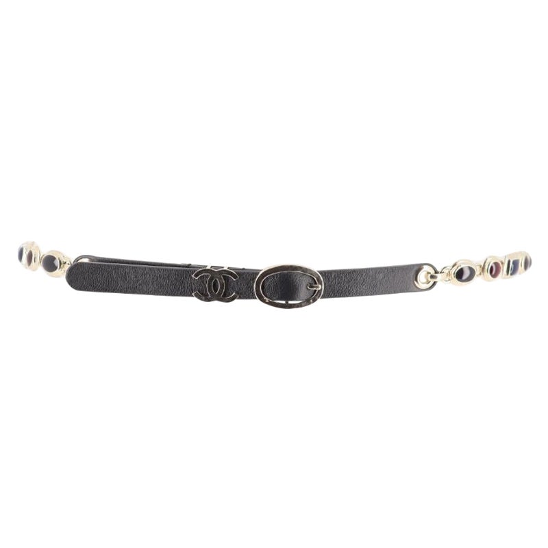 Chanel Gem Belt in White For Sale at 1stDibs