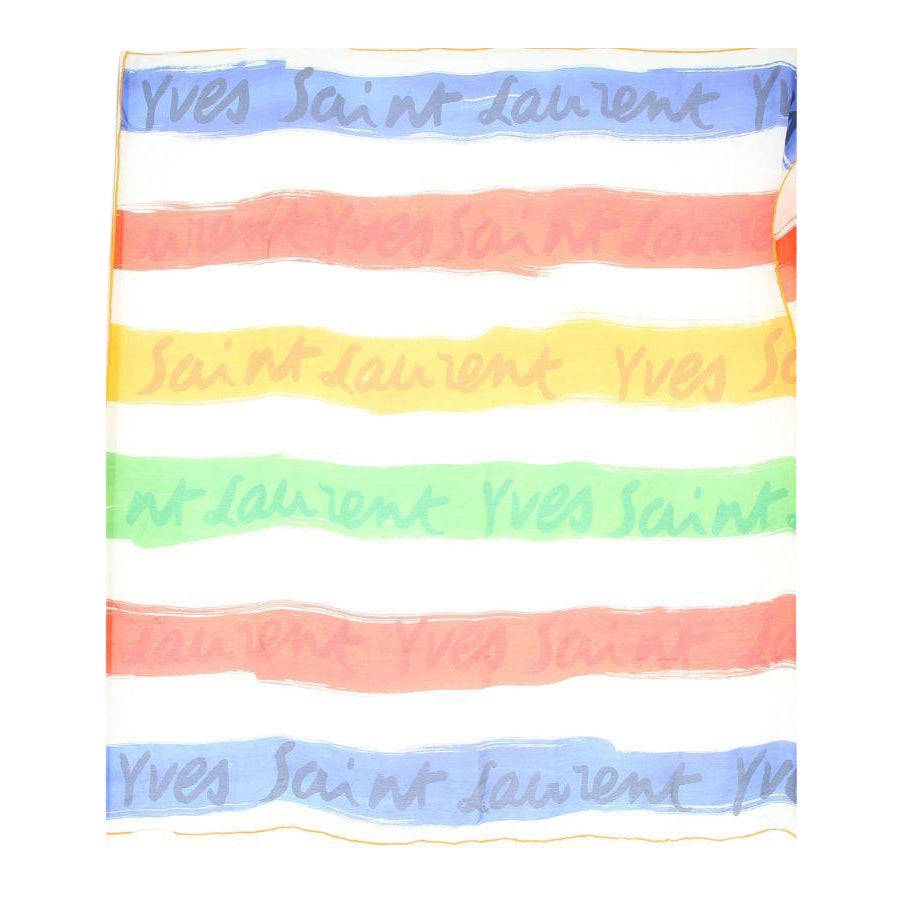 Vintage YSL YVES SAINT LAURENT Red Purple Orange and Green Color Block ...