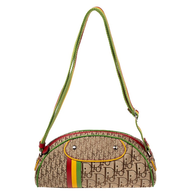 Dior Brown Diorissimo Canvas Rasta Handbag at 1stDibs