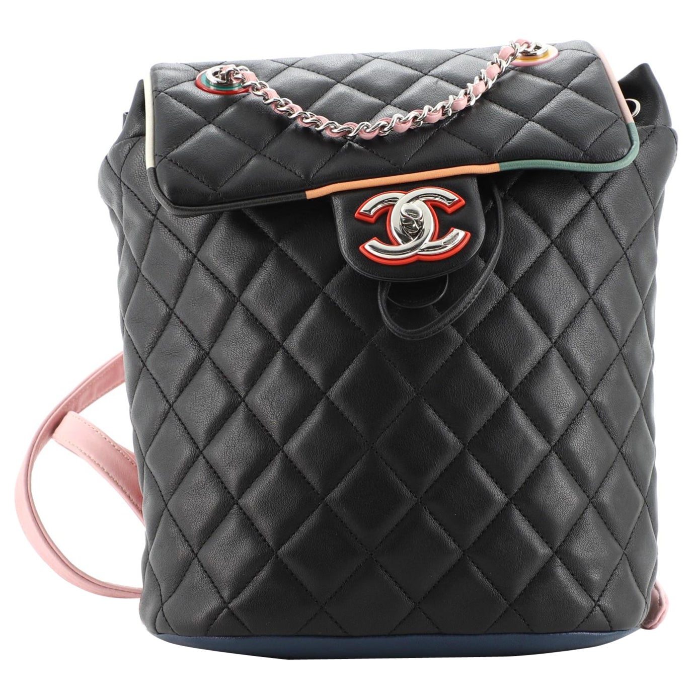 Chanel Vintage Square Flap Backpack Quilted Suede Medium at 1stDibs ...