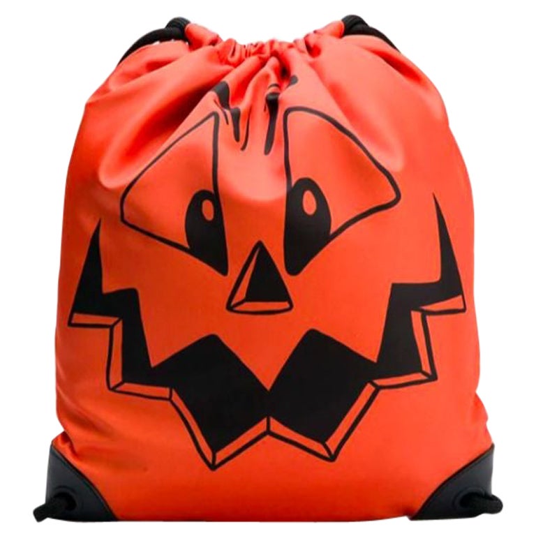 SS20 Moschino Couture Jeremy Scott Orange Pumpkin Face Backpack Trick ...