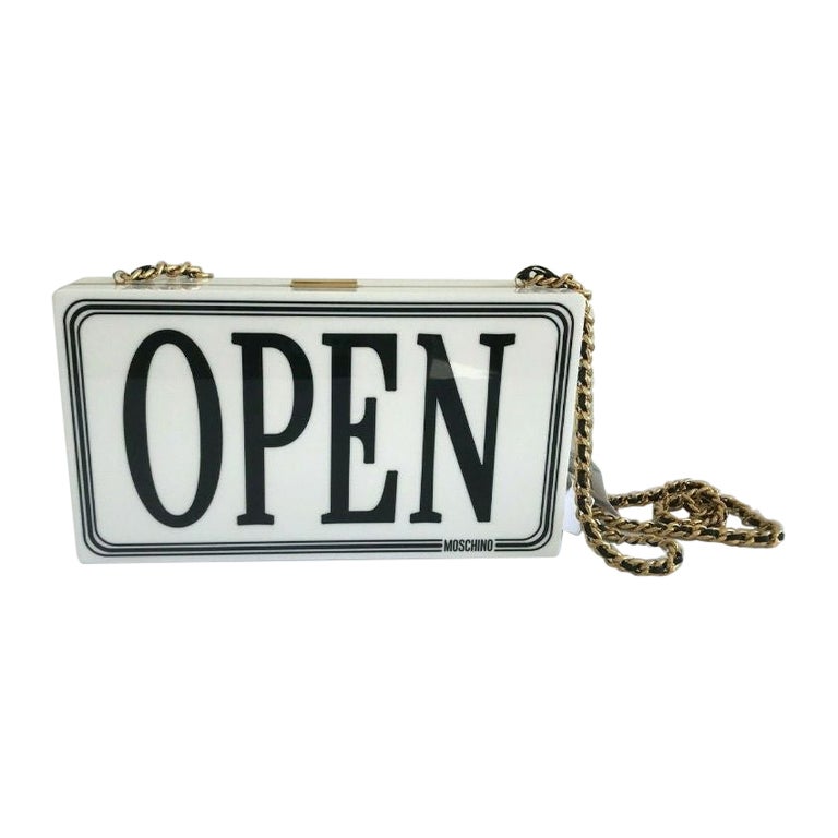 Moschino Couture Jeremy Scott Open/Closed White Perspex Shoulder Bag ...
