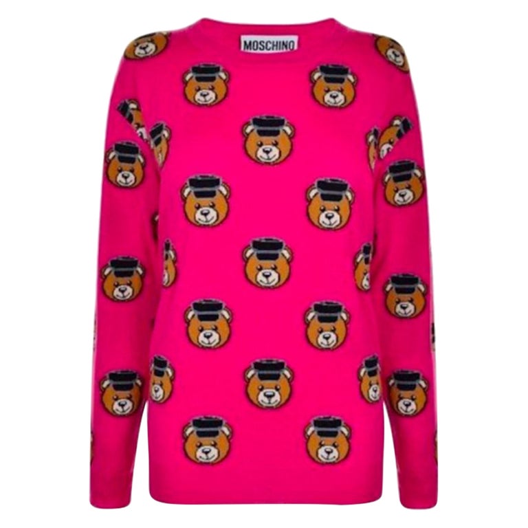 Moschino Couture Jeremy Scott All Over Teddy Bears Policeman Pink ...
