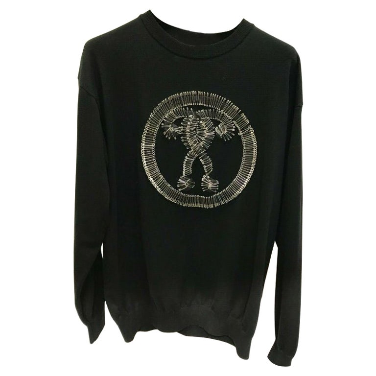 SS18 Moschino Couture Jeremy Scott Logo Made of Safety Pins Black ...