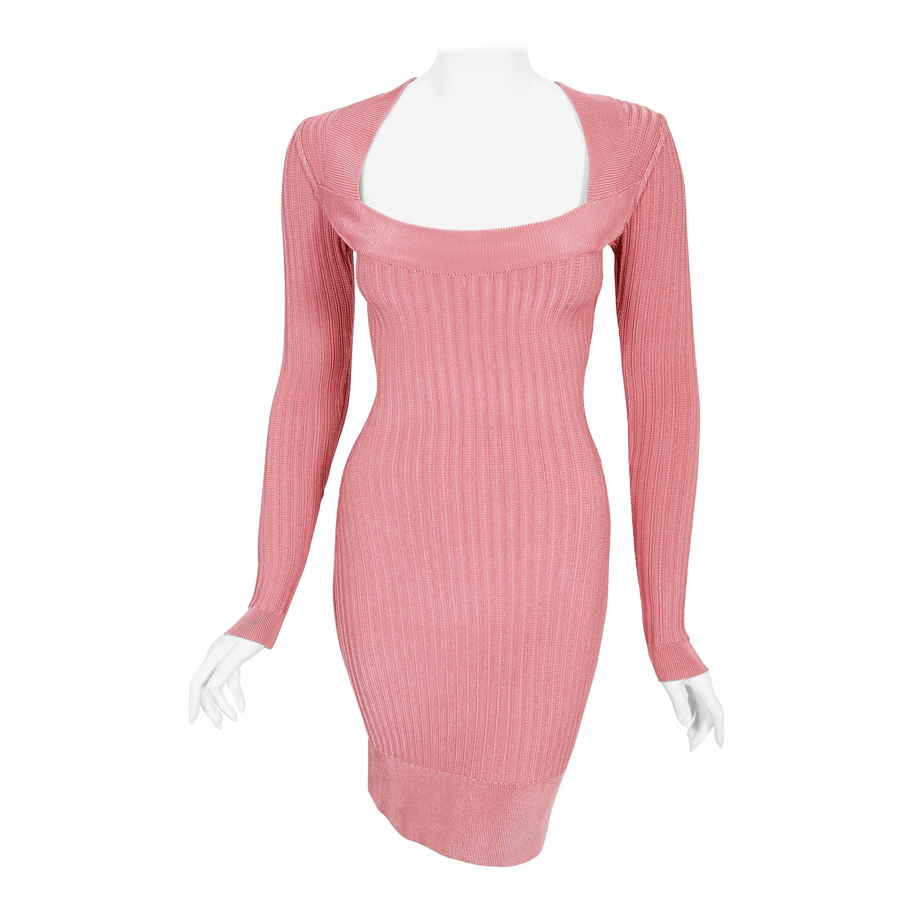 Exceptional rare Alaia Striped Cotton Cocktail Dress, Spring/Summer ...