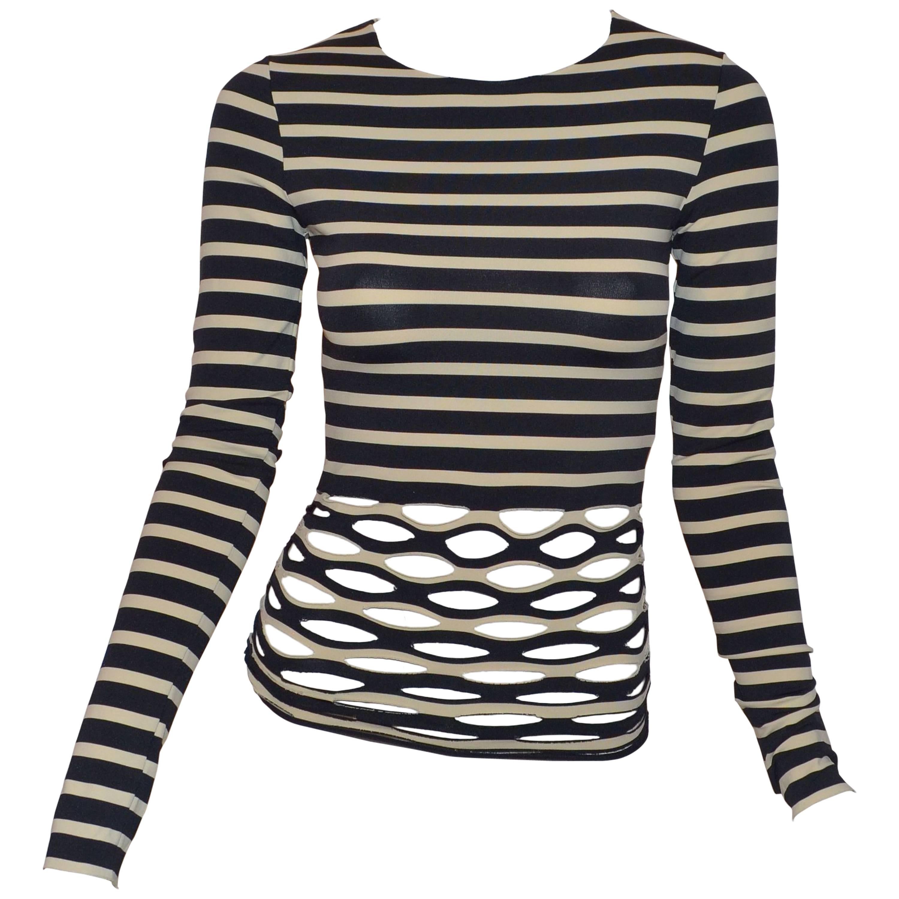 Jean Paul Gaultier Soleil Stripe Caged Top at 1stDibs