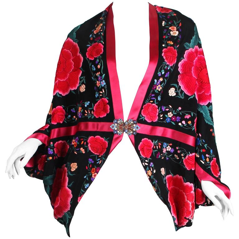 Hand Embroidered Cocoon Jacket at 1stDibs