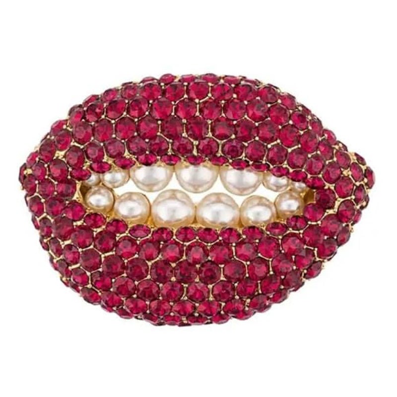 Dali Ruby Lips Brooch, 2002 For Sale at 1stDibs