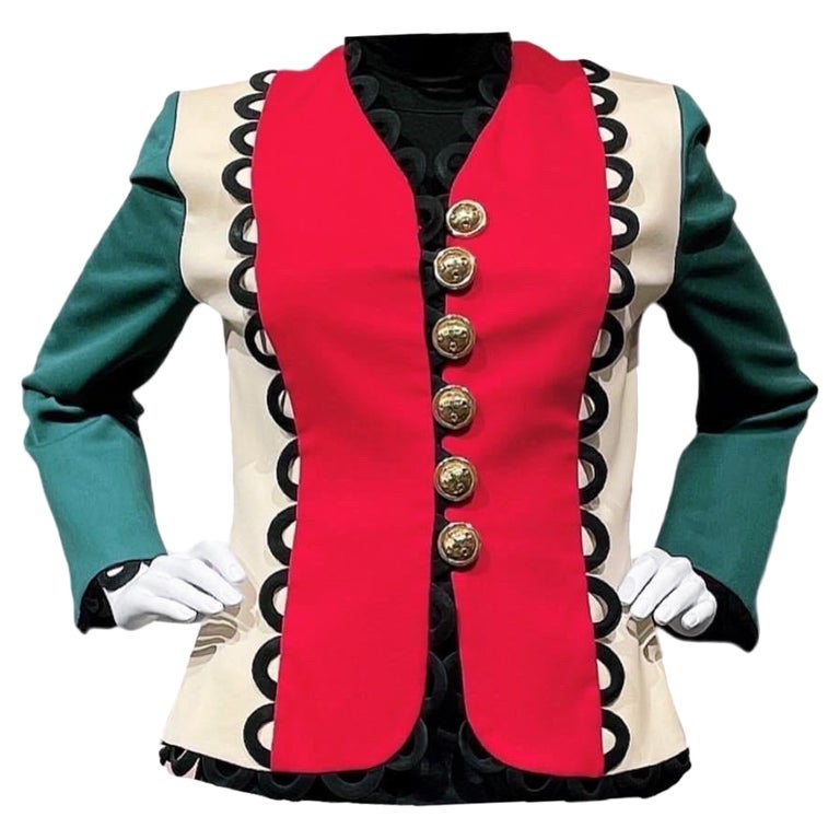 F/W 92/93 Vintage Moschino Italian flag jacket aso The Nanny at 1stDibs