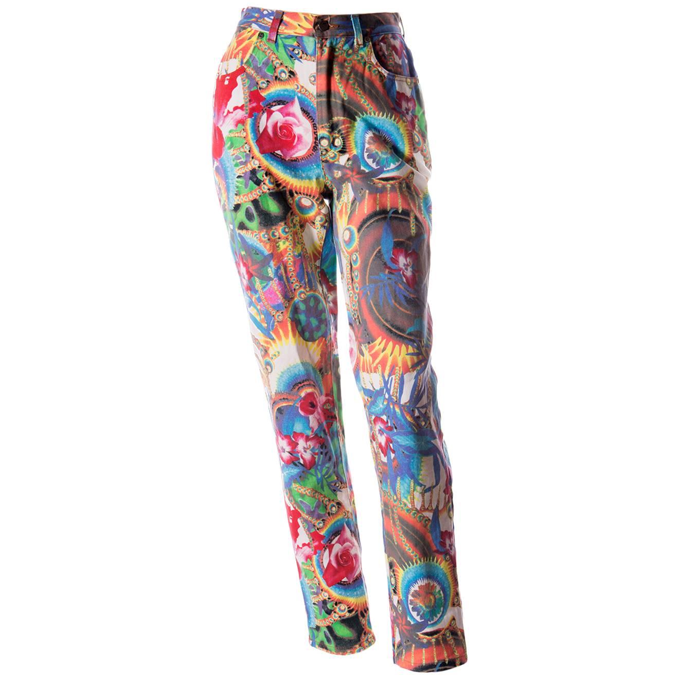 Christian Lacroix Psychedelic Print Jeans For Sale at 1stDibs ...
