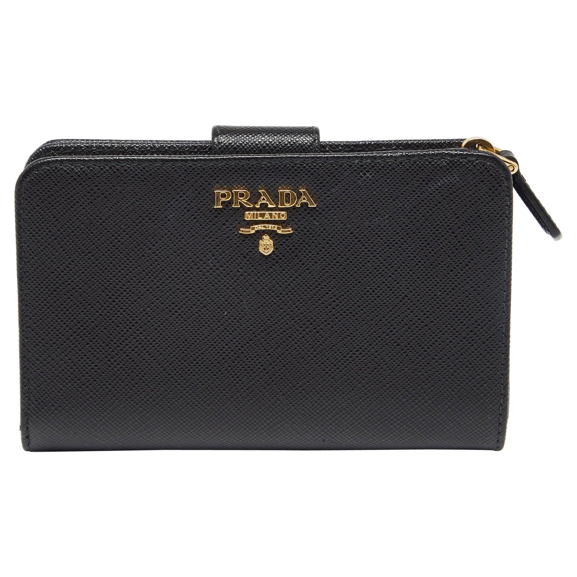 Prada Black Quilted Fabric Zip Around Wallet For Sale at 1stDibs ...