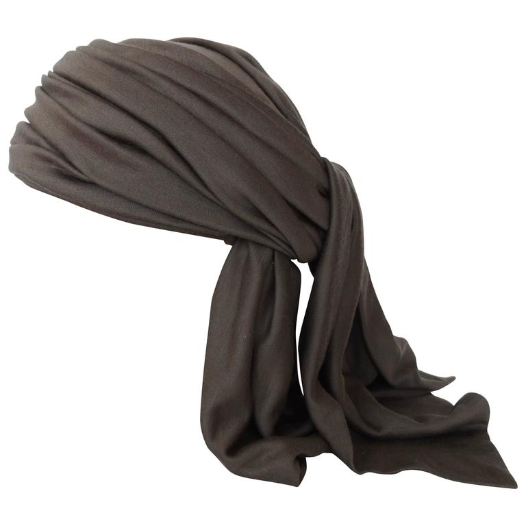 Rare 1970s Runway Rive Gauche Saint Laurent Turban at 1stDibs