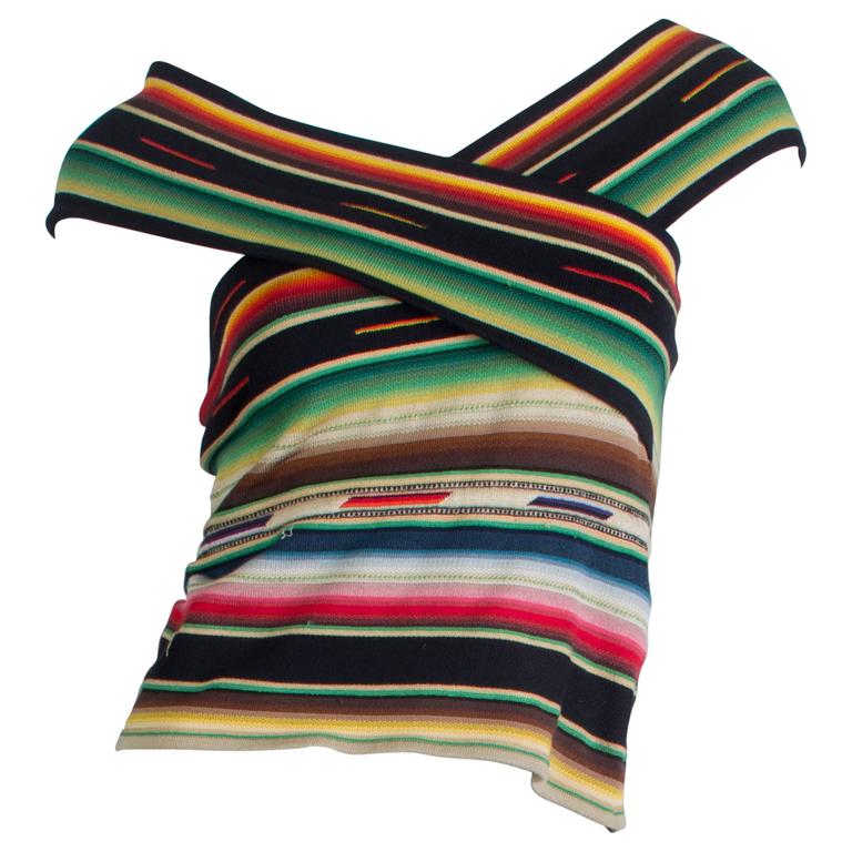 Ralph Lauren Purple Label Silk knit Serape Blanket Top at 1stDibs ...