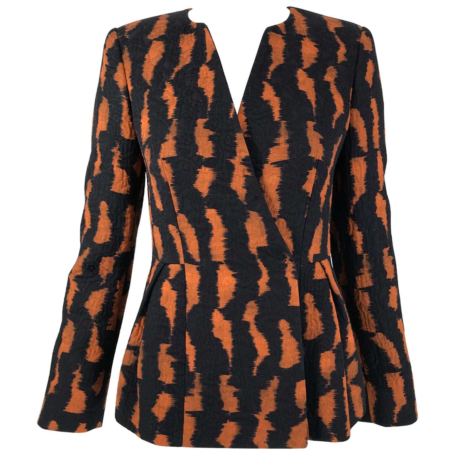 Etro Multicolor Velvet Jacquard Cropped Kimono Jacket S at 1stDibs