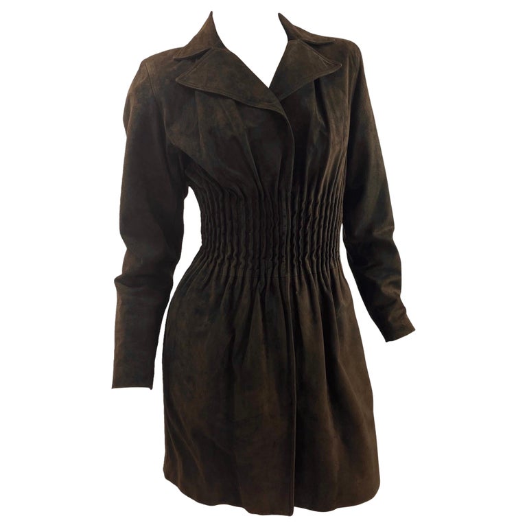 Vintage Gianni Versace F/W2001 Look#40 Chocolate Brown Corset Suede ...