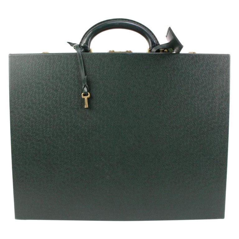 Louis Vuitton Green Taiga Diplomat Briefcase Hard Trunk 7L815a For Sale ...
