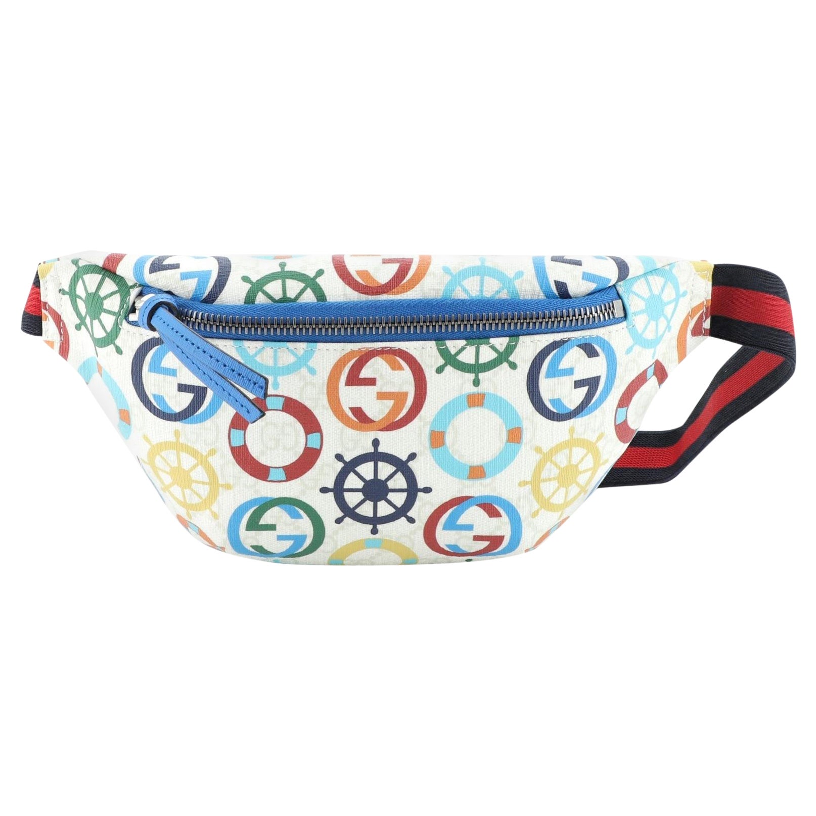 Gucci Neon Front Pocket Waist Bag Quilted Leather Large at 1stDibs
