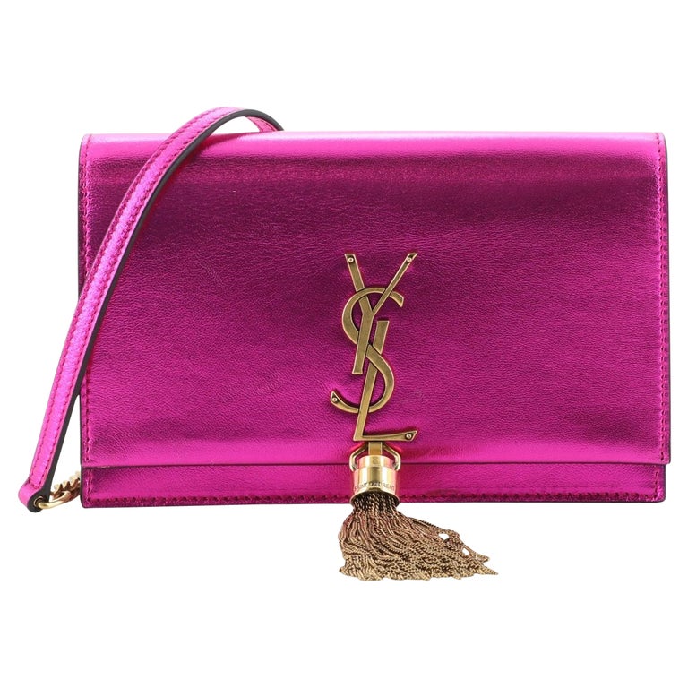 Saint Laurent Classic Monogram Tassel Chain Wallet Leather For Sale at ...