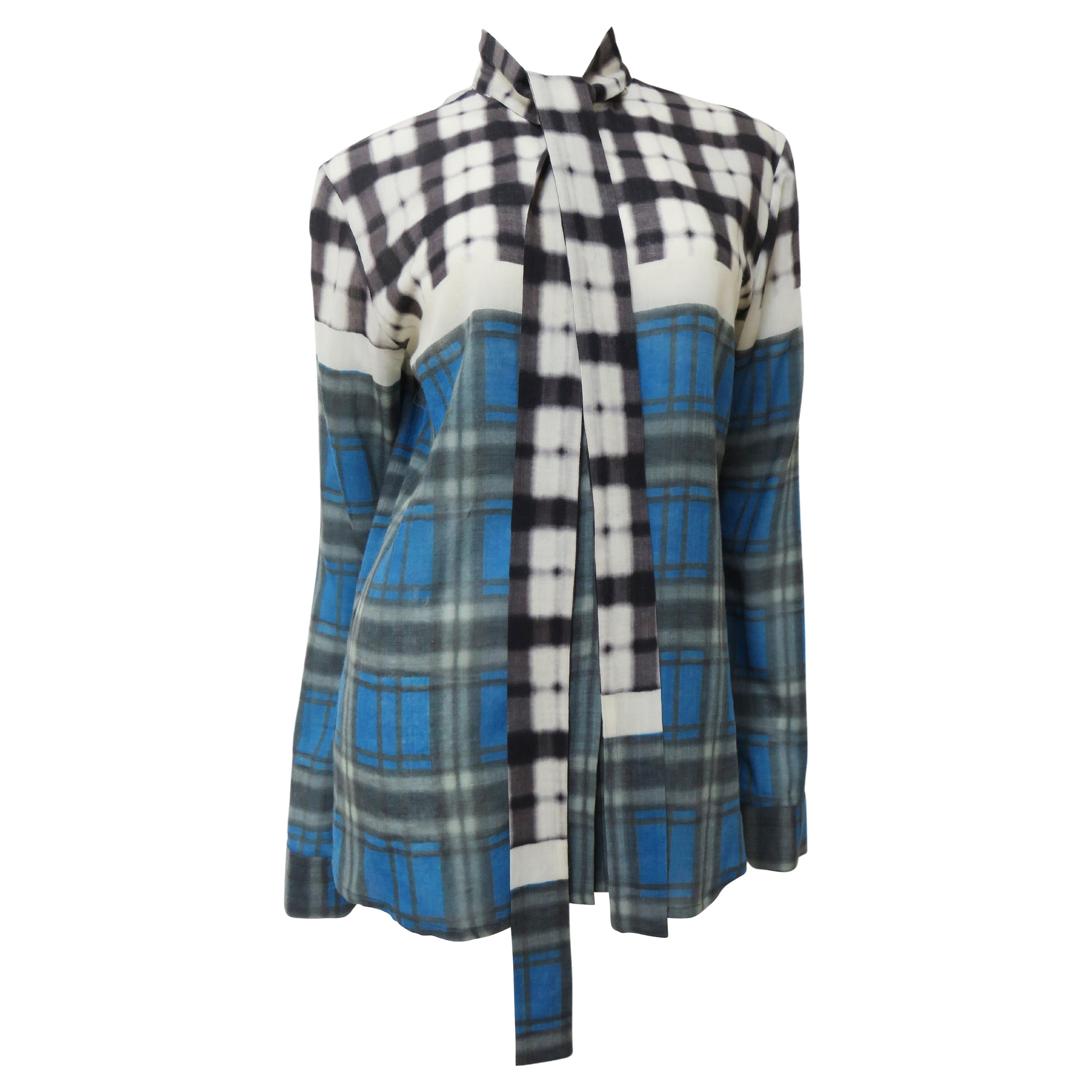 Jean Colonna New Beaded Sheer Panel Top 1990s For Sale at 1stDibs