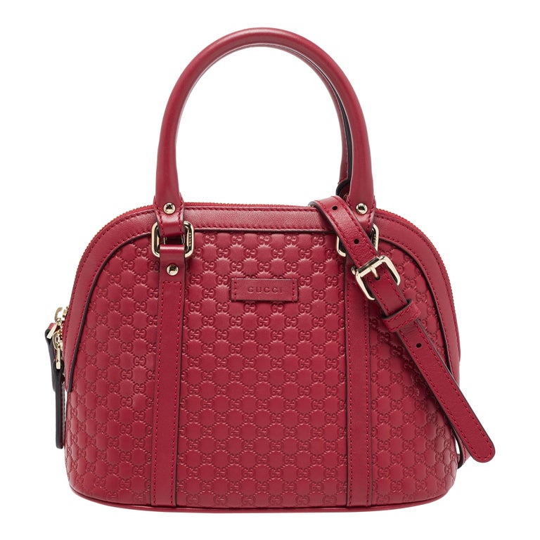 Gucci Red Microguccissima Leather Mini Dome Bag For Sale at 1stDibs