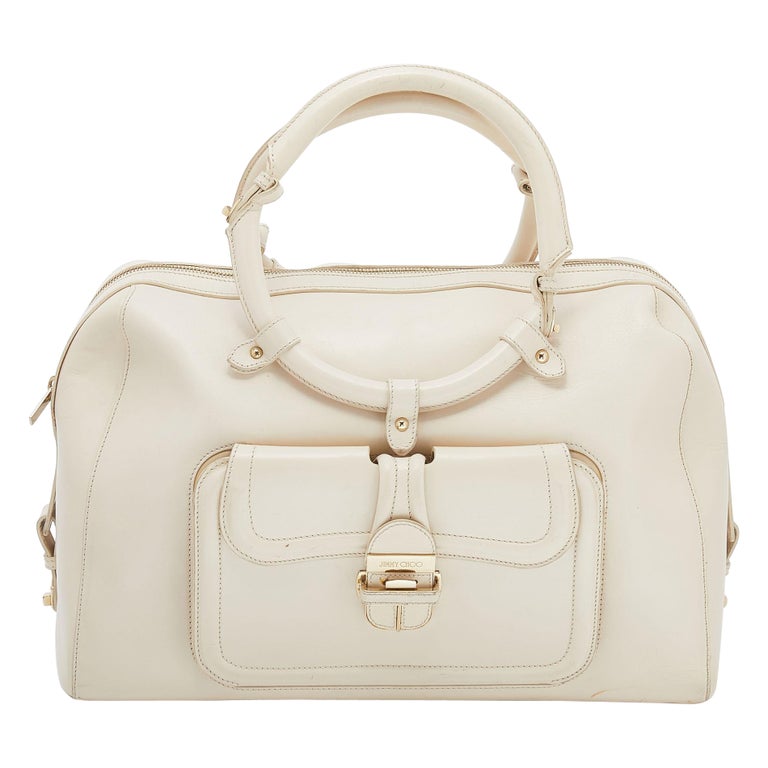 Jimmy Choo White Leather Satchel For Sale at 1stDibs