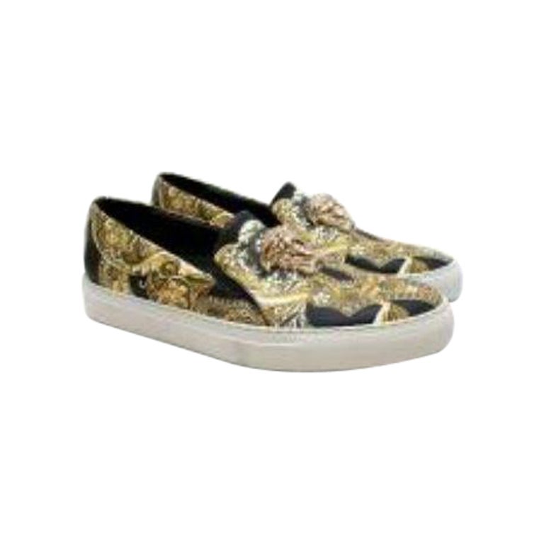 Medusa Baroque Print Slip-on Sneakers For Sale at 1stDibs