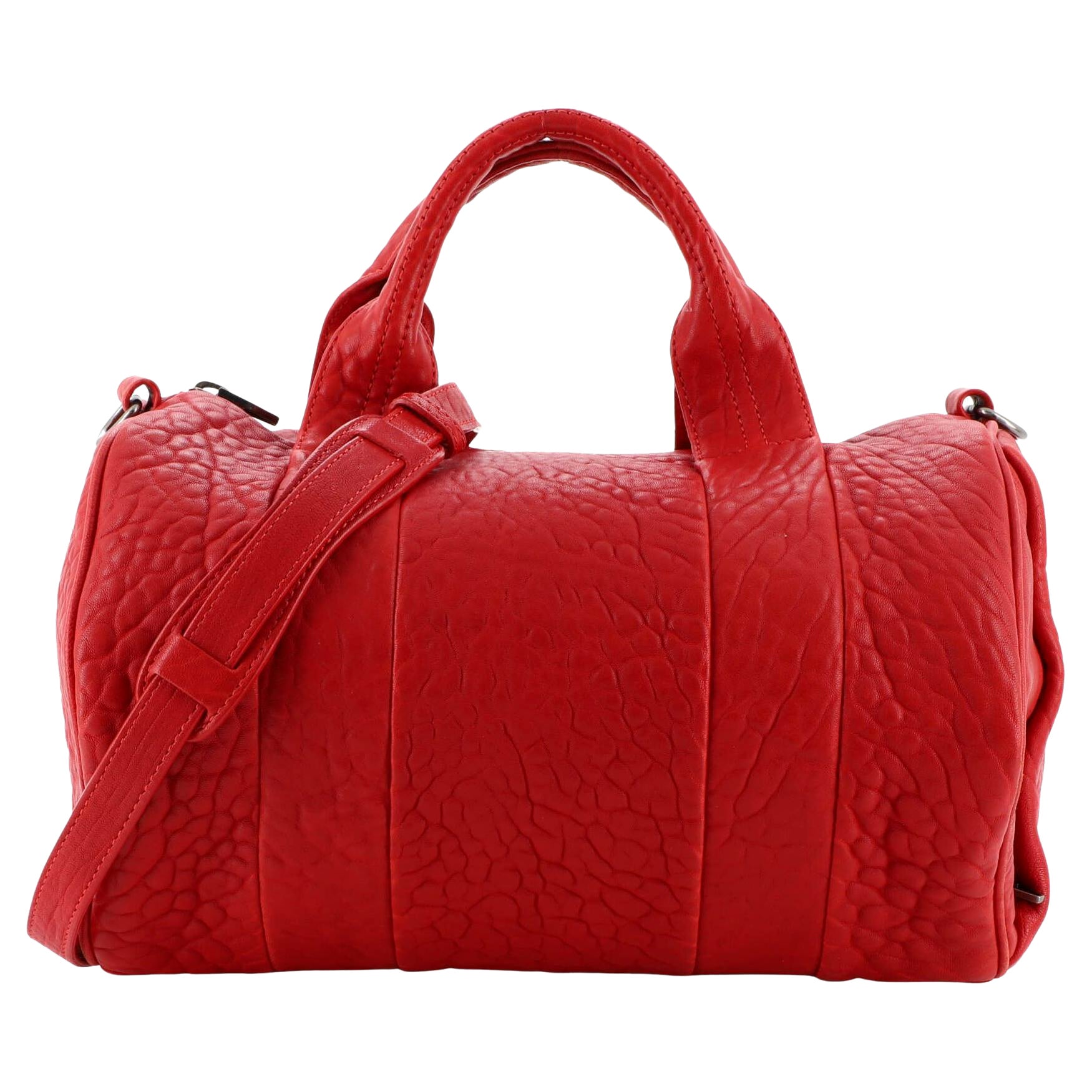 Alexander Wang Black Leather Rocco Duffle Bag at 1stDibs