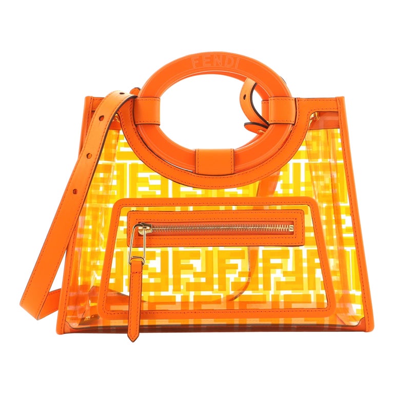 Fendi Runaway Shopper Tote Zucca PU Small For Sale at 1stDibs