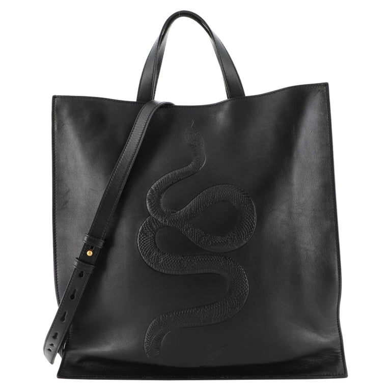 Gucci Convertible Open Tote Embossed Leather Tall For Sale at 1stDibs