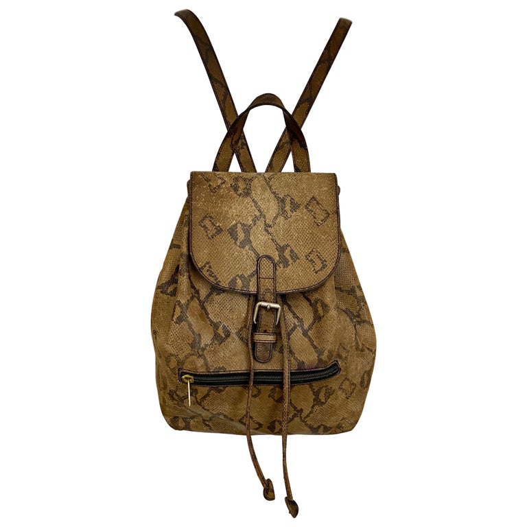 80s Moschino Leather Backpack For Sale at 1stDibs