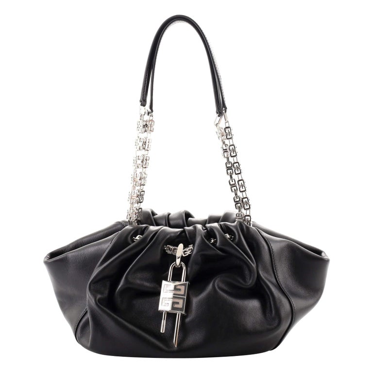 Givenchy Kenny Lock Handbag Leather Small For Sale at 1stDibs