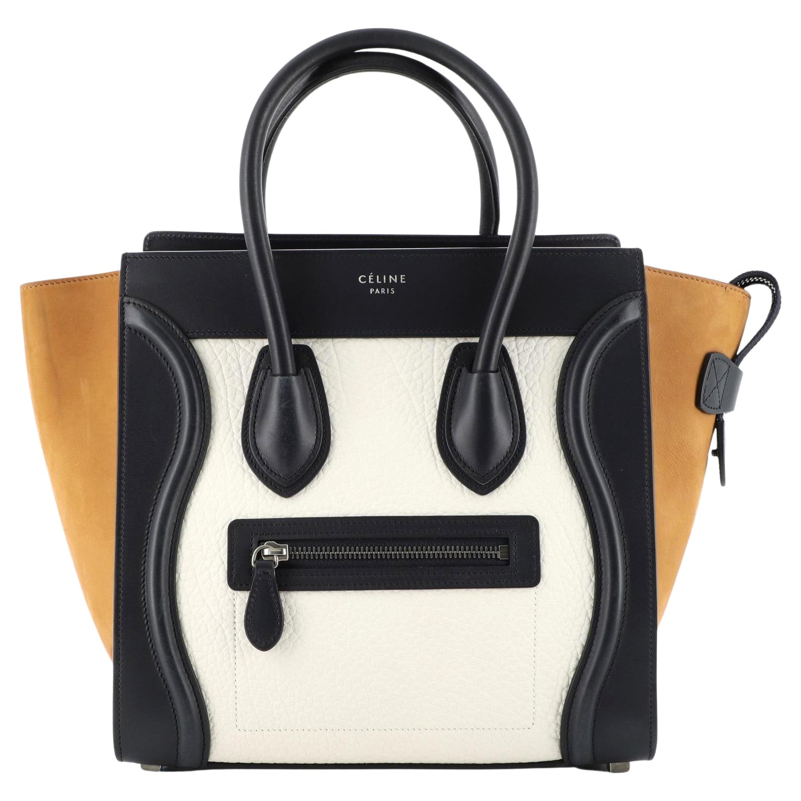 1970s Celine Paris Multi Color Tote Leather Bag at 1stDibs