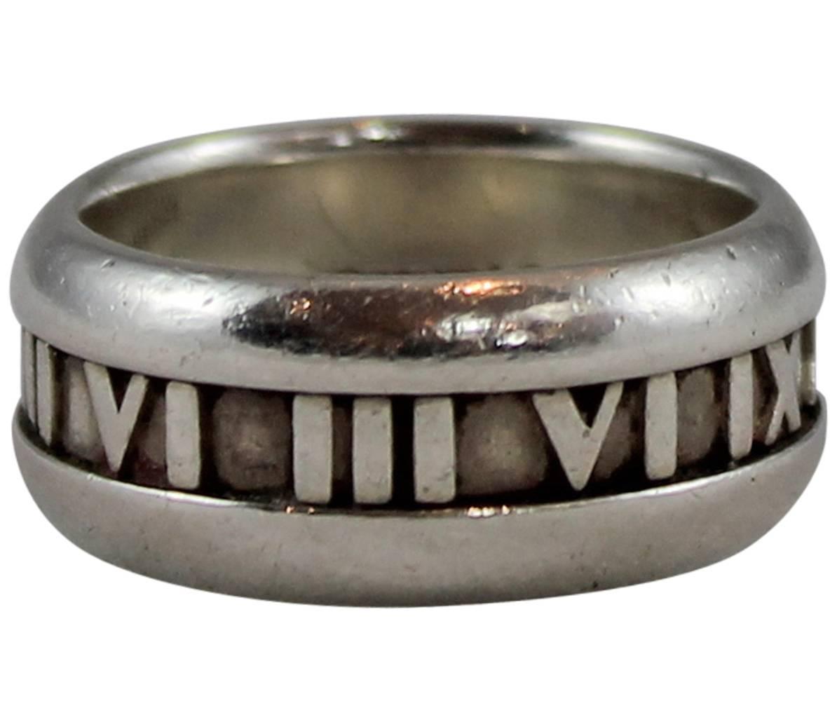Tiffany and Co. Sterling Silver Atlas Ring - 9 - 2003 For Sale at 1stdibs