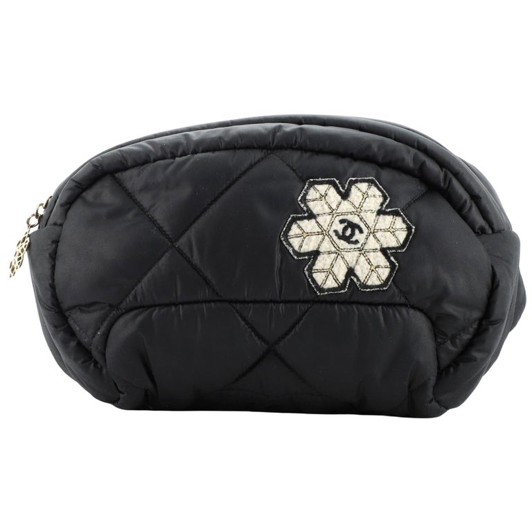 Chanel Coco Neige Waist Bag Quilted Nylon with Applique at 1stDibs