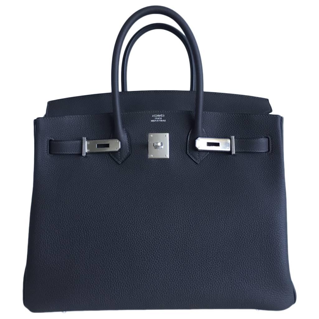 NEW and RARE Birkin 35 Charcoal! Stunning! Shipping inclu For Sale at ...