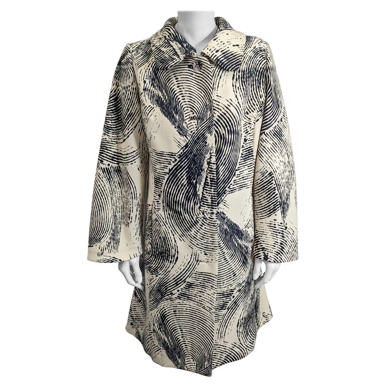 Custom Wool Mod Coat with Fingerprint Pattern For Sale at 1stDibs