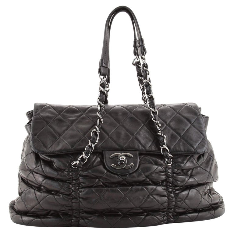 Chanel Sharpei Flap Shoulder Bag Quilted Leather Medium For Sale at 1stDibs