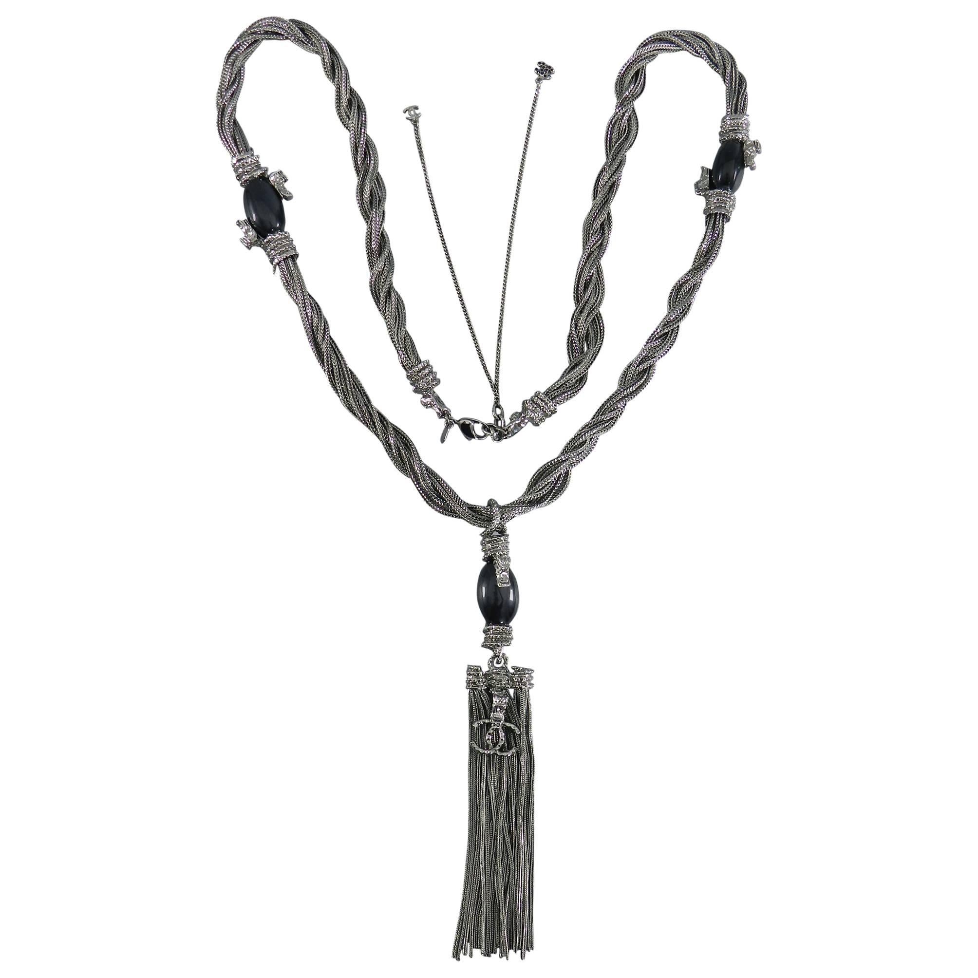 CHANEL 10A Shanghai Collection Long Metal Rope Dragon Necklace at 1stDibs