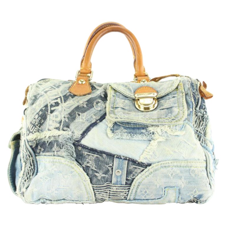 Louis Vuitton Monogram Denim Patchwork Speedy 30 9LVJ1025 For Sale at ...